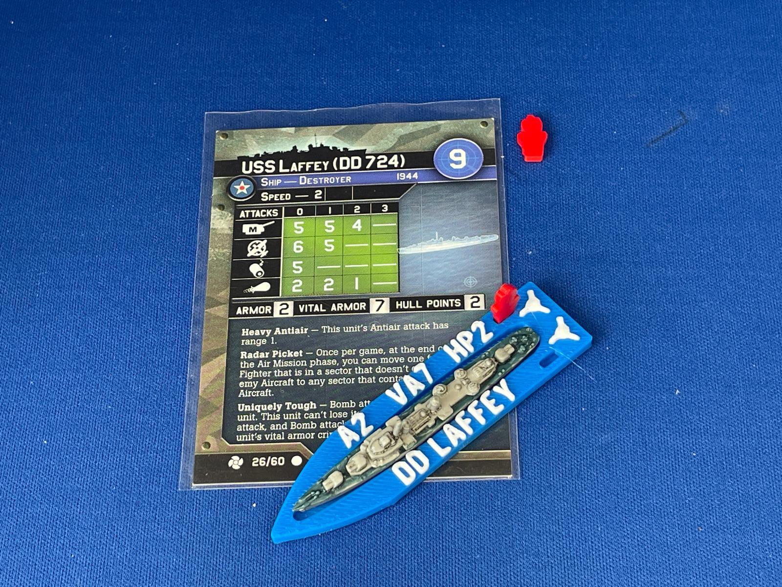 War at Sea USS Laffey Ship Base - Game Aid by The Fun Kingdom - Wargaming3D